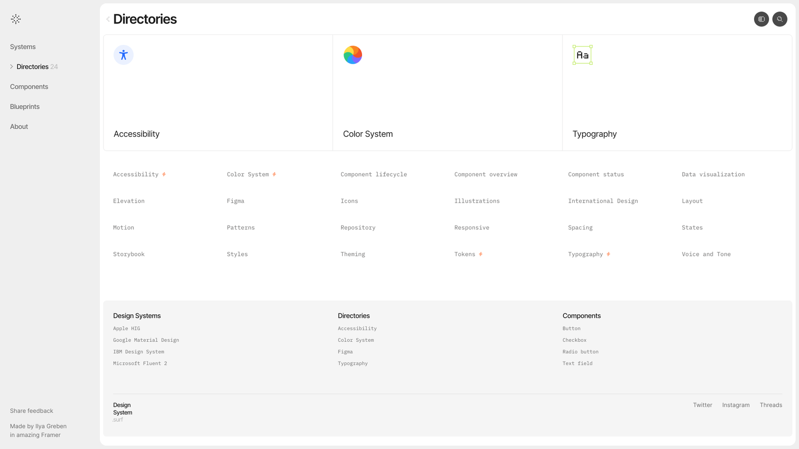 Design Systems Database Curated Design